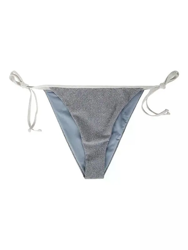 MC2 SAINT BARTH Lurex Bikini Bottom - Silver