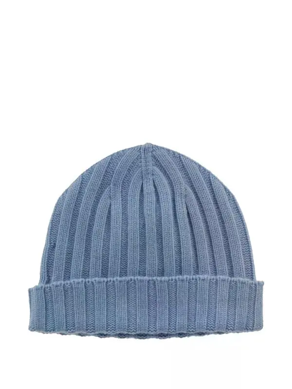 Alpha Industries Cashmere Ribbed Beanie - Blue