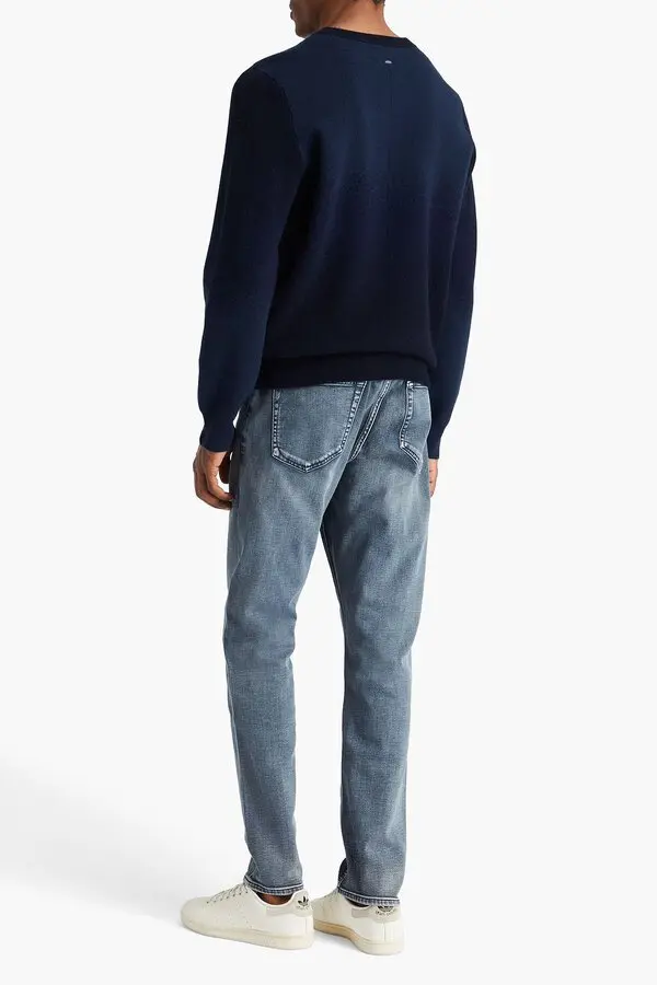 Rag & Bone Dégradé Wool And Cashmere-blend Sweater - Navy