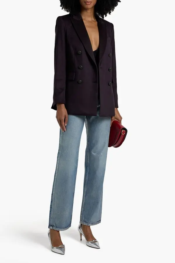 Veronica Beard Ellette Dickey Cashmere-felt Blazer