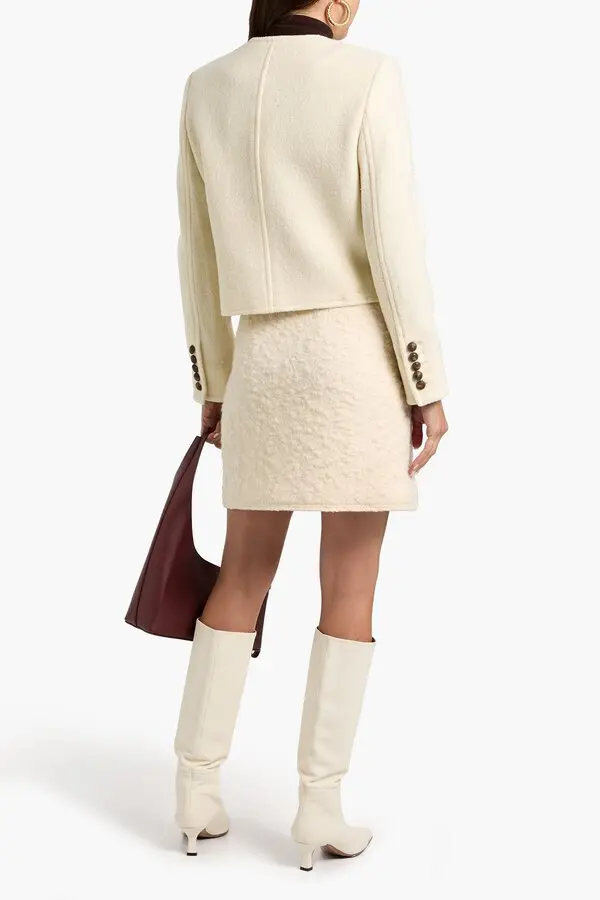 Veronica Beard Leslie Wool Jacket - Ecru