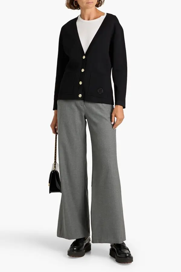 Maje Twill Wide-leg Pants