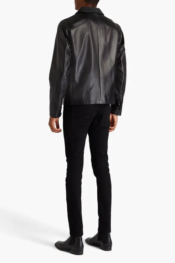 Rag & Bone Grant Suede-trimmed Leather Jacket