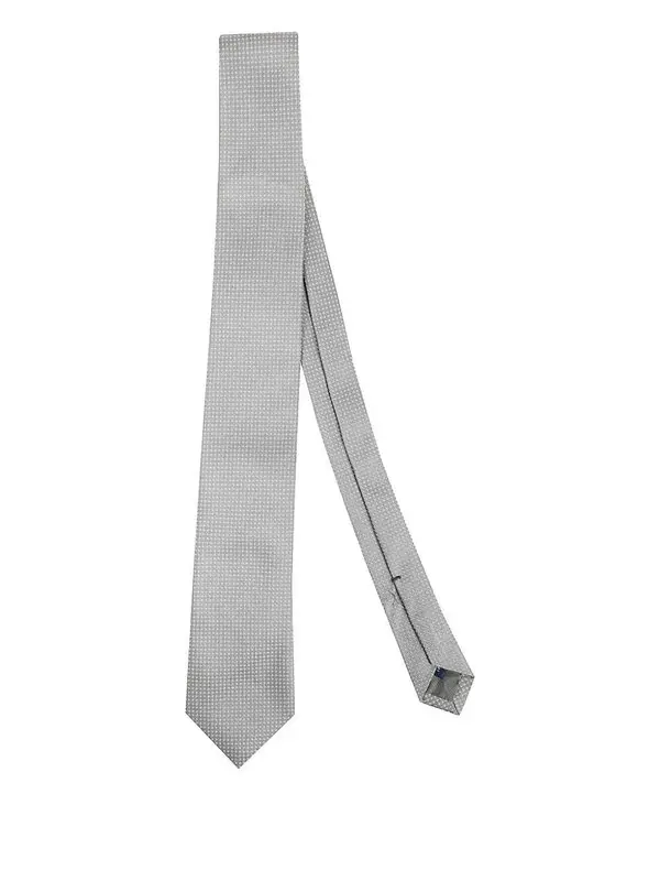ERRICO FORMICOLA Dot-pattern Silk Neck Tie - Grey