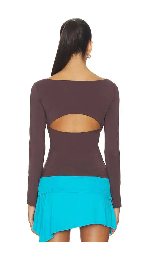 THE LINE BY K Oisin Top - Chocolate