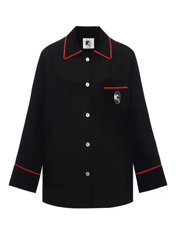 Sleeper Finnegan Pajama Shirt - Black