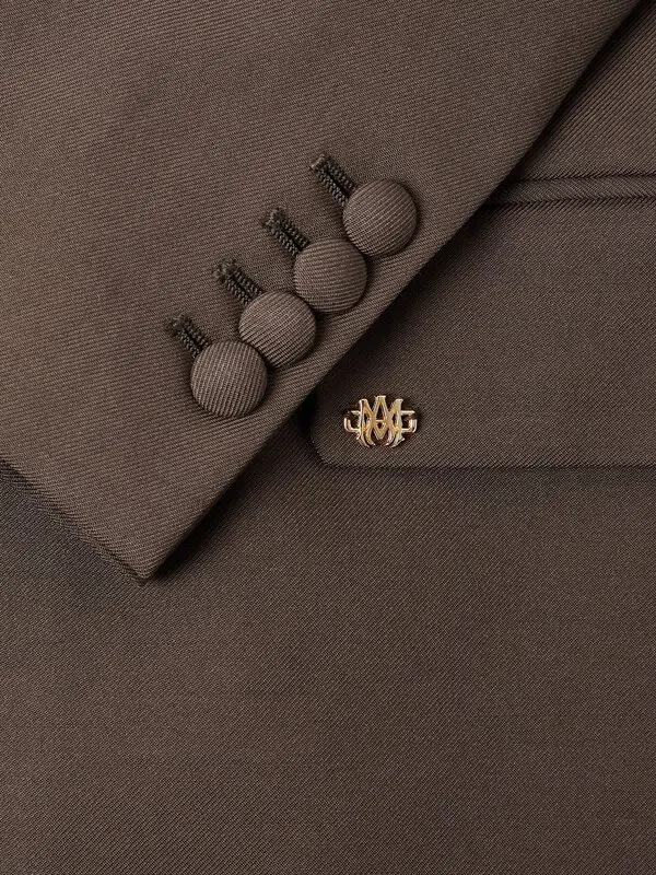 Amiri Double-breasted Satin-trimmed Twill Blazer
