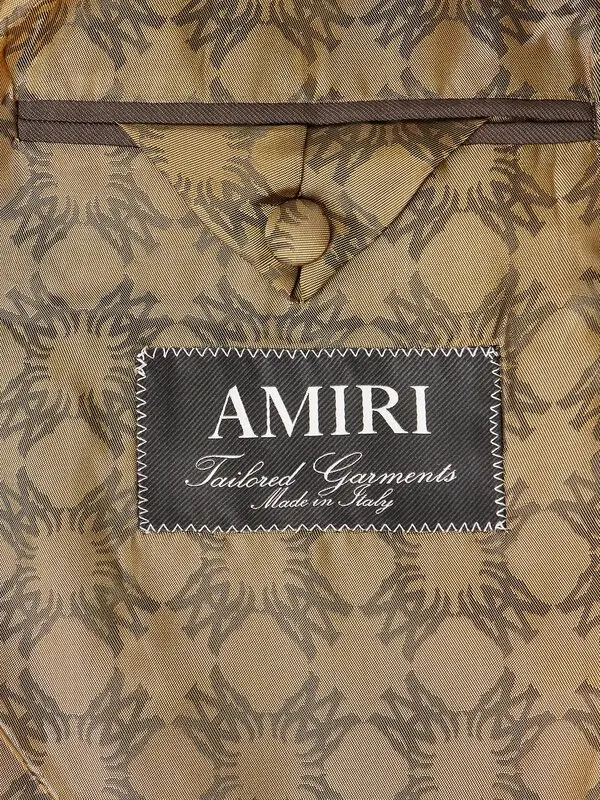 Amiri Double-breasted Satin-trimmed Twill Blazer