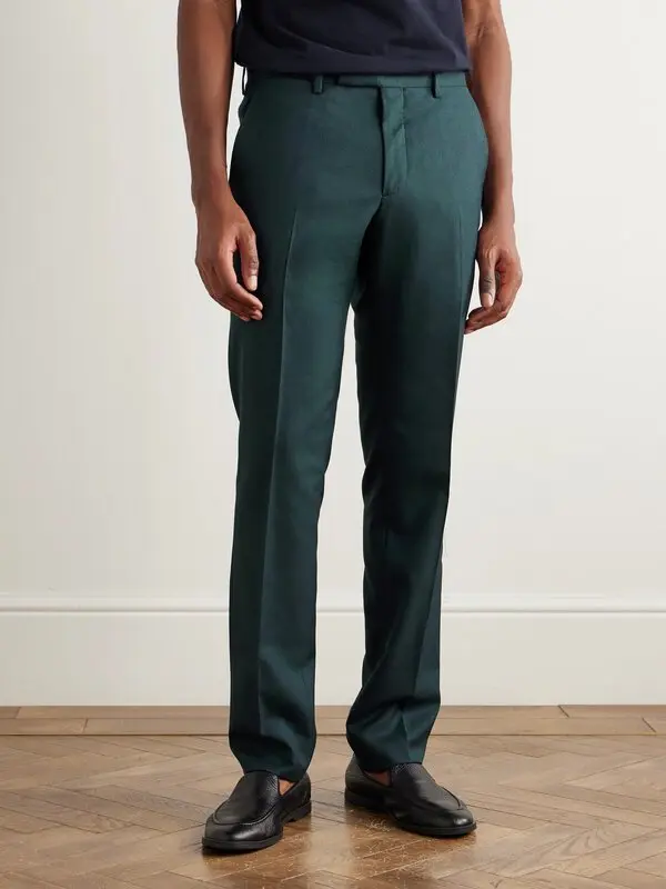 Mr P. Slim-leg Wool And Silk-blend Suit Trousers