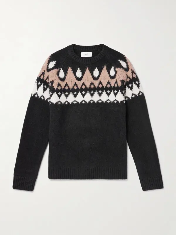 Mr P. Geo Intarsia-knit Wool And Cashmere-blend Sweater