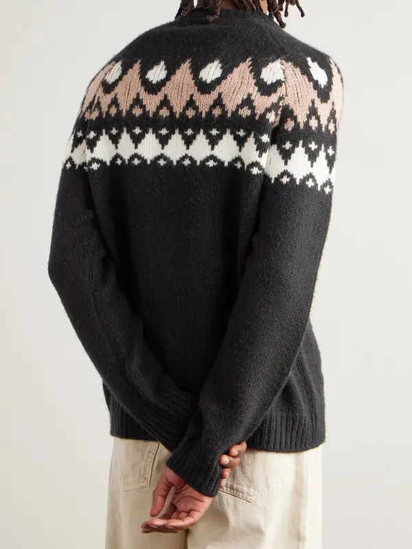 Mr P. Geo Intarsia-knit Wool And Cashmere-blend Sweater