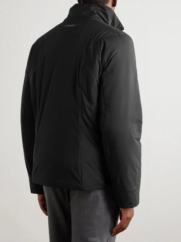 Sease Padded Virgin Wool And Silk-blend Flannel Jacket - Black