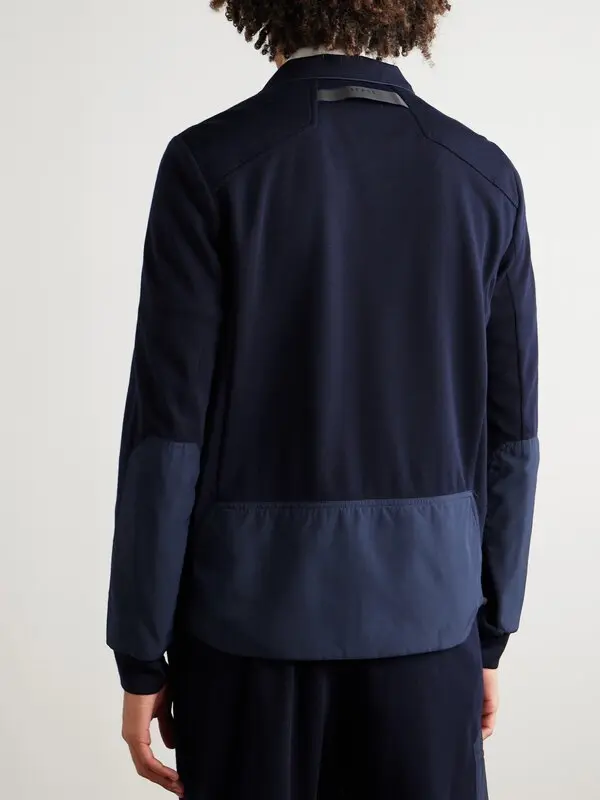 Sease Explorer Ripstop-trimmed Virgin Wool-blend Sweatshirt - Blue