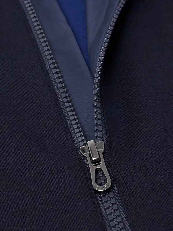 Sease Explorer Ripstop-trimmed Virgin Wool-blend Sweatshirt - Blue