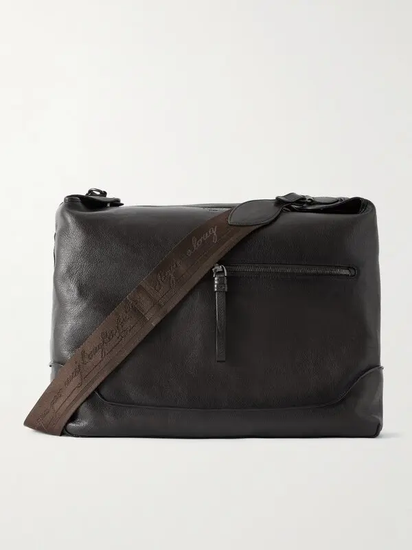 Berluti Un Jour Textured-leather Messenger Bag - Brown