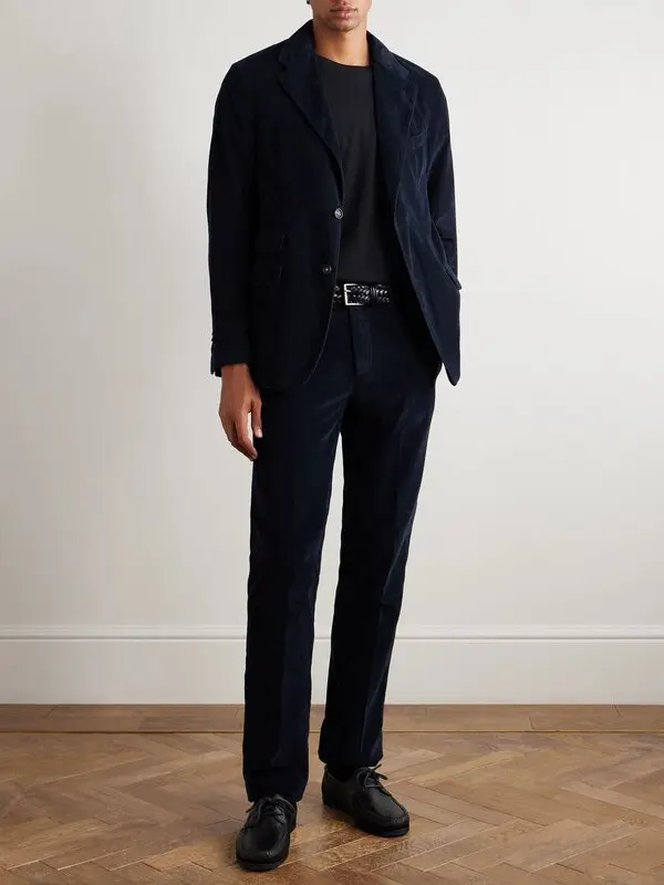 Massimo Alba Sand Unstructured Cotton-corduroy Suit