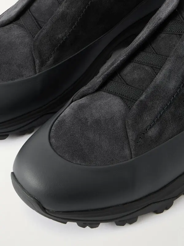 Zegna Triple Stitch™ Monte Suede Slip-on Sneakers - Blue