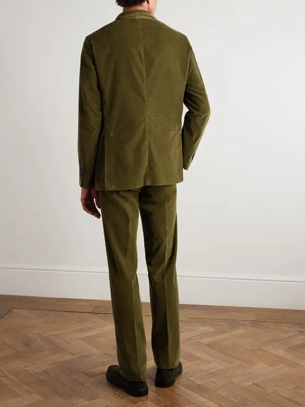 Massimo Alba Sand Unstructured Cotton-corduroy Suit