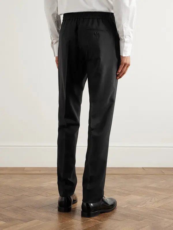 Mr P. Tapered Wool Tuxedo Trousers