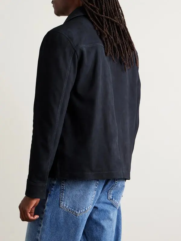 Mr P. Suede Safari Jacket - Blue