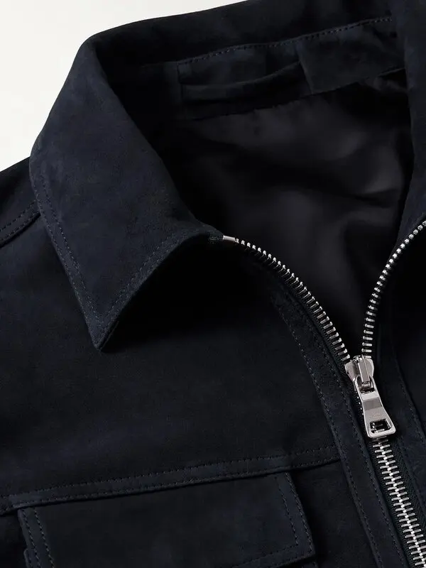 Mr P. Suede Safari Jacket - Blue