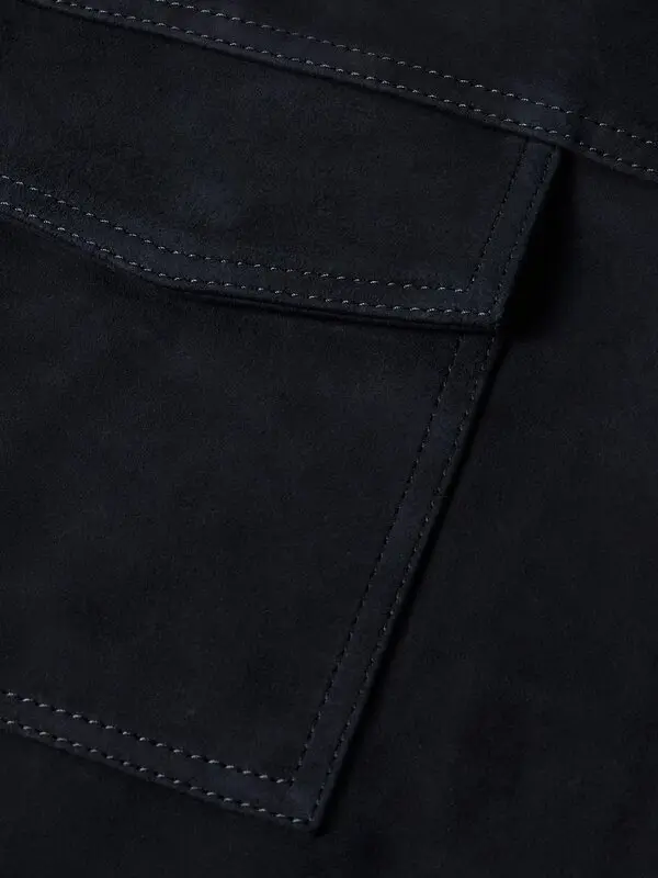 Mr P. Suede Safari Jacket - Blue