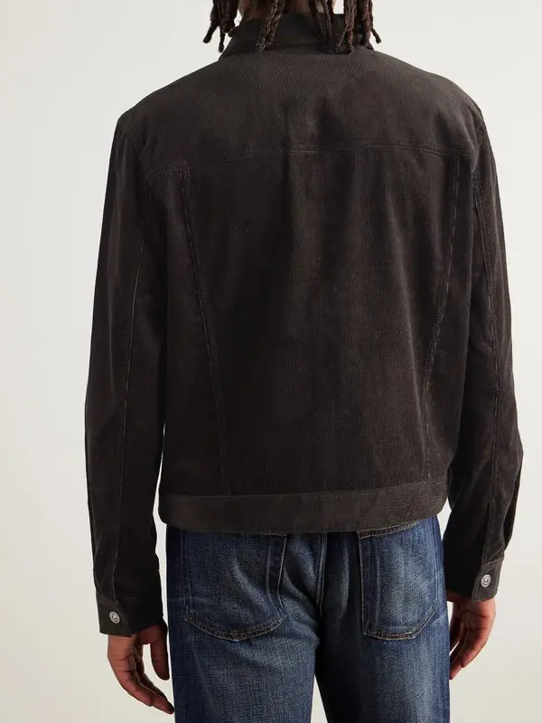 Mr P. Cotton-corduroy Trucker Jacket - Brown