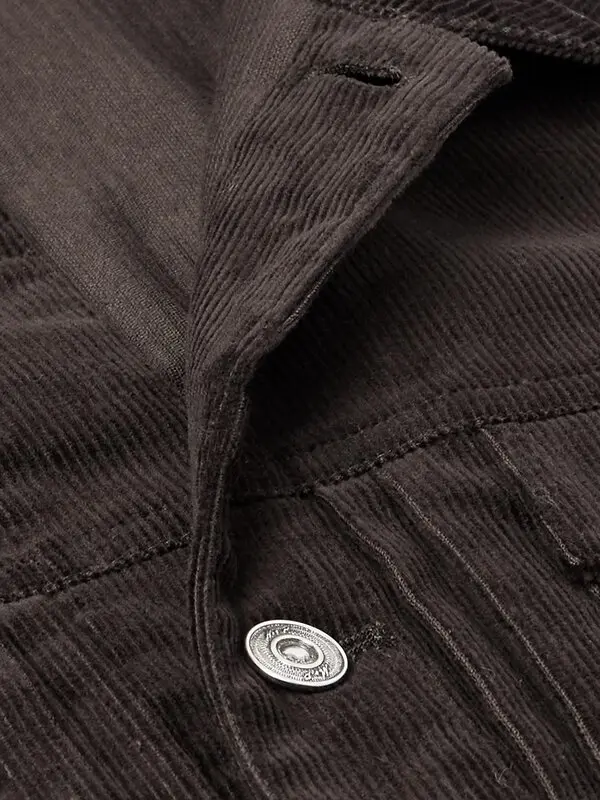 Mr P. Cotton-corduroy Trucker Jacket - Brown