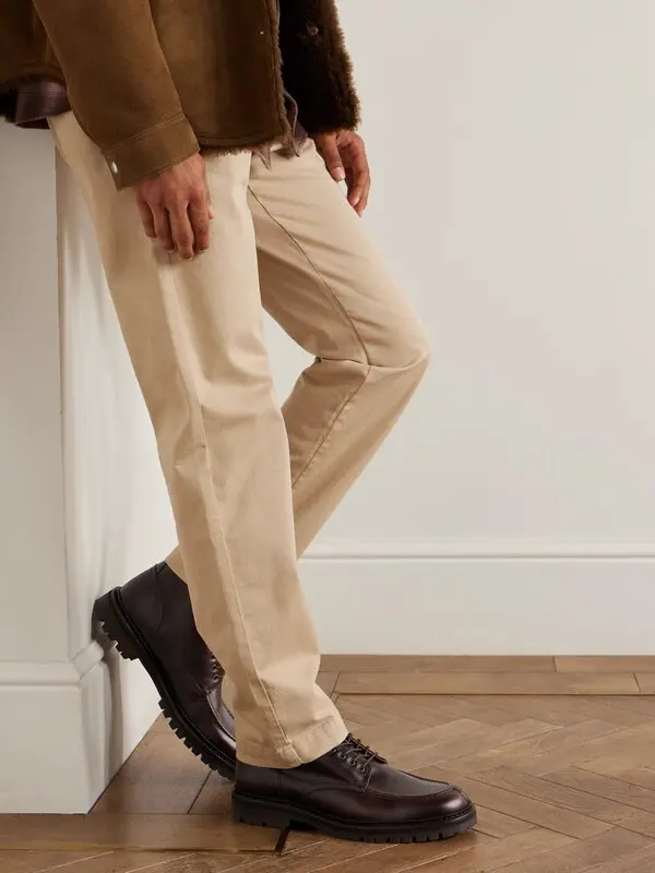 Mr P. Commander Shearling-lined Leather Boots - Brown