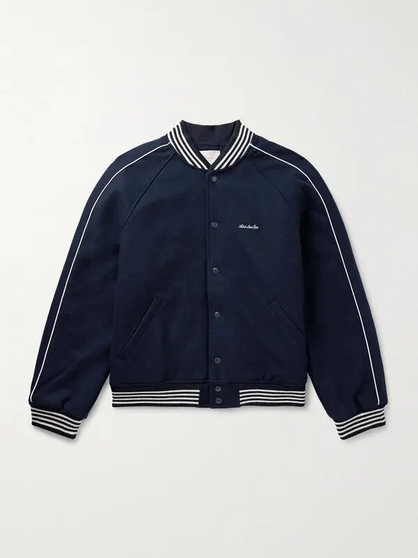 Aimé Leon Dore Wool Varsity Jacket - Blue