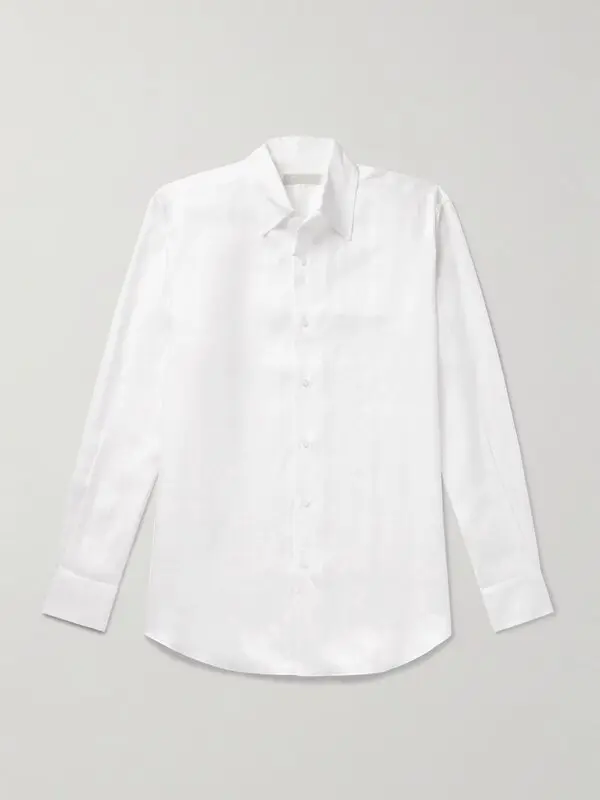 SAMAN AMEL Linen Shirt - White
