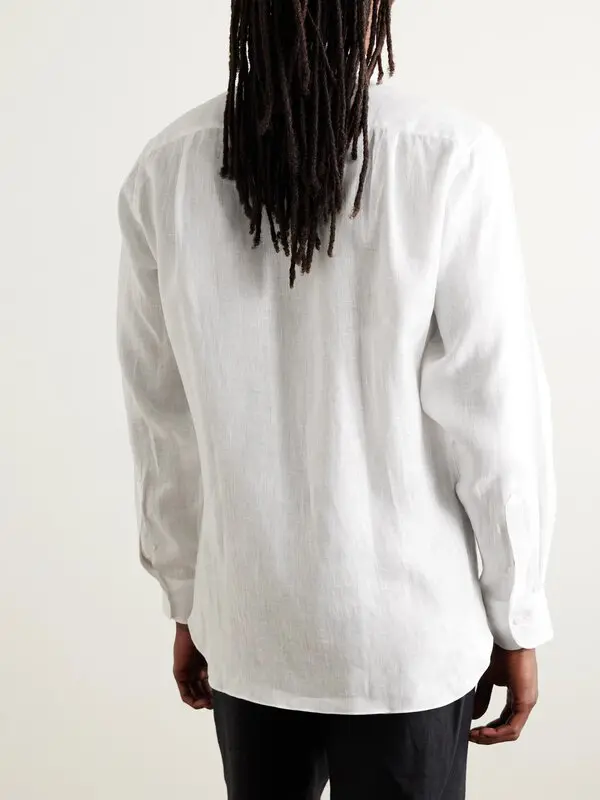 SAMAN AMEL Linen Shirt - White