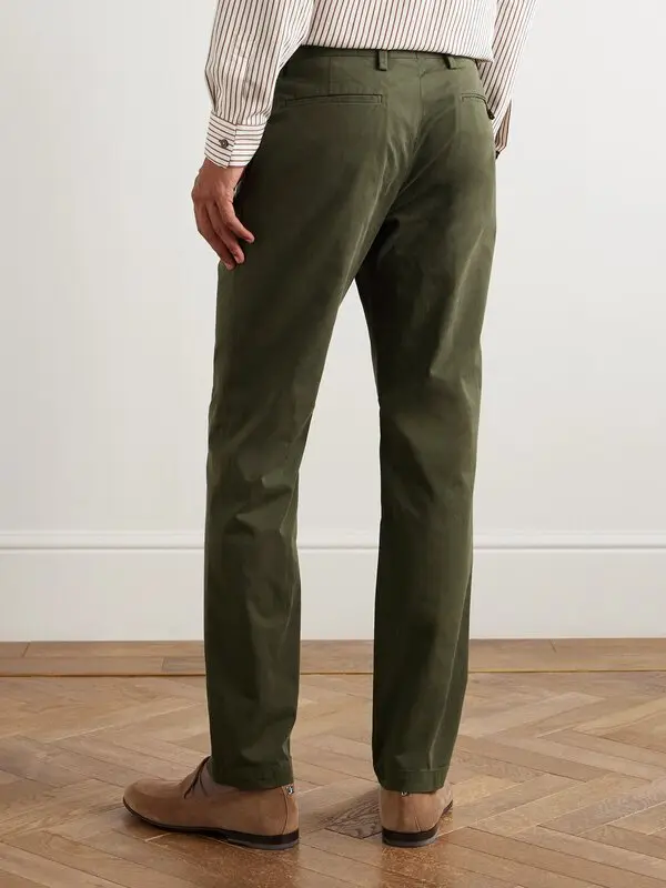 Paul Smith Straight-leg Cotton-blend Trousers