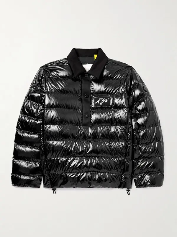 Moncler A$ap Rocky Logo-appliquéd Quilted Down Jacket - Black