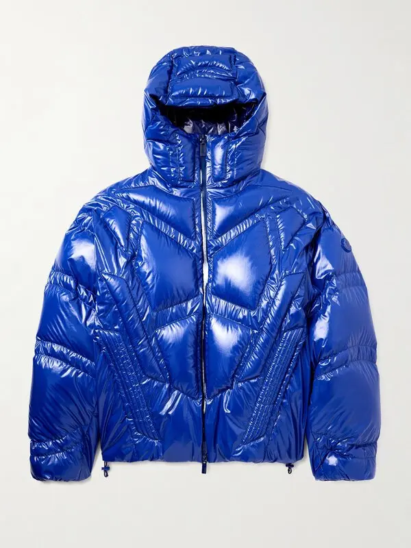 Moncler A$ap Rocky Bahianinha Quilted Glossed-shell Hooded Down Jacket - Blue