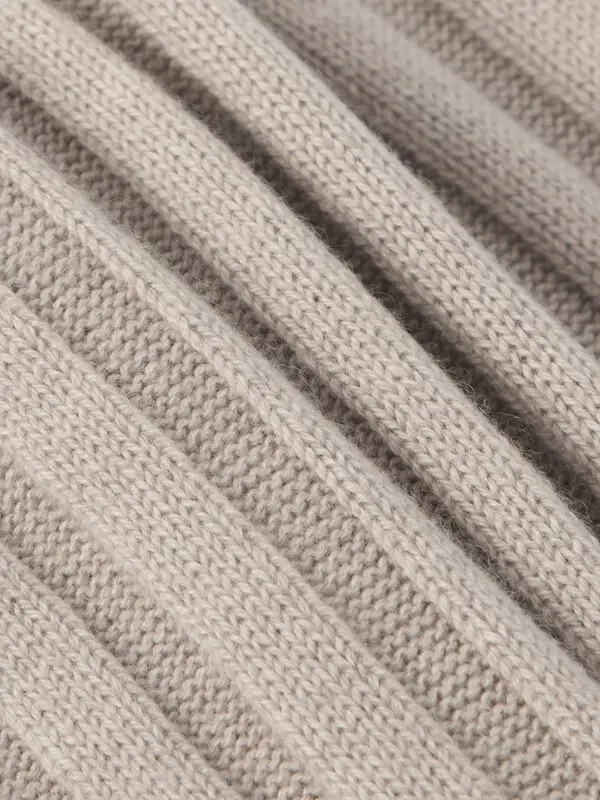 Brunello Cucinelli Ribbed Cashmere Scarf - Neutrals