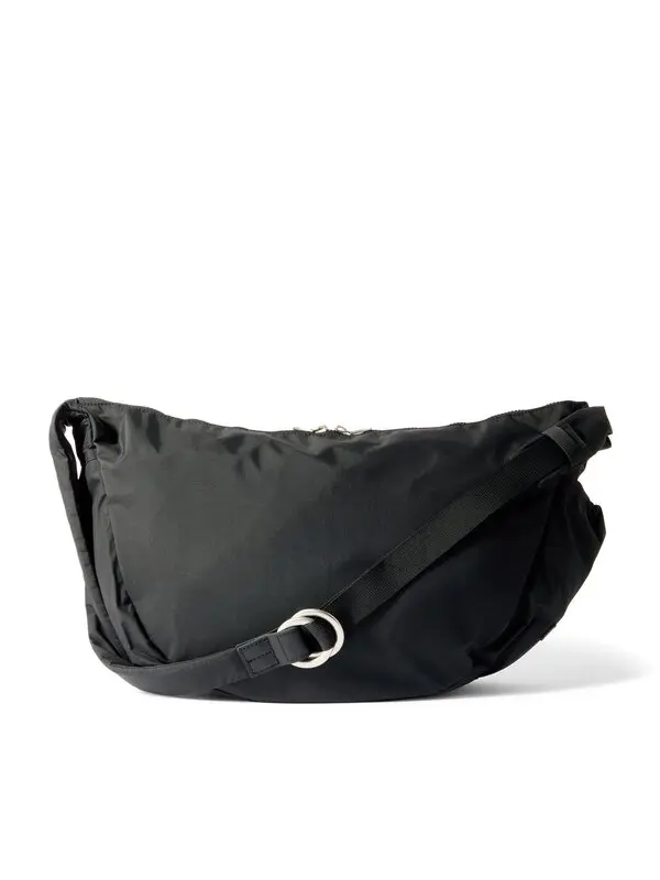 MASTER-PIECE CO Ark Leather-trimmed Nylon Shoulder Bag - Black