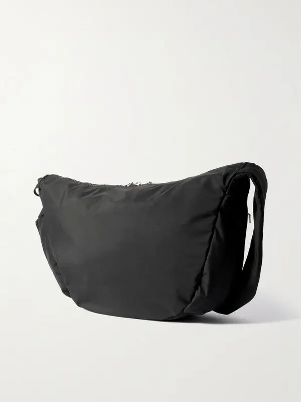MASTER-PIECE CO Ark Leather-trimmed Nylon Shoulder Bag - Black