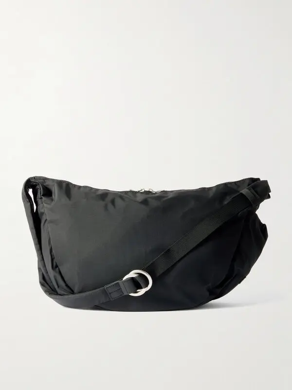 MASTER-PIECE CO Ark Leather-trimmed Nylon Shoulder Bag - Black