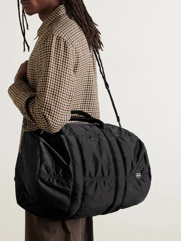 PORTER-YOSHIDA & CO Tanker Drum Nylon-twill Weekend Bag - Black