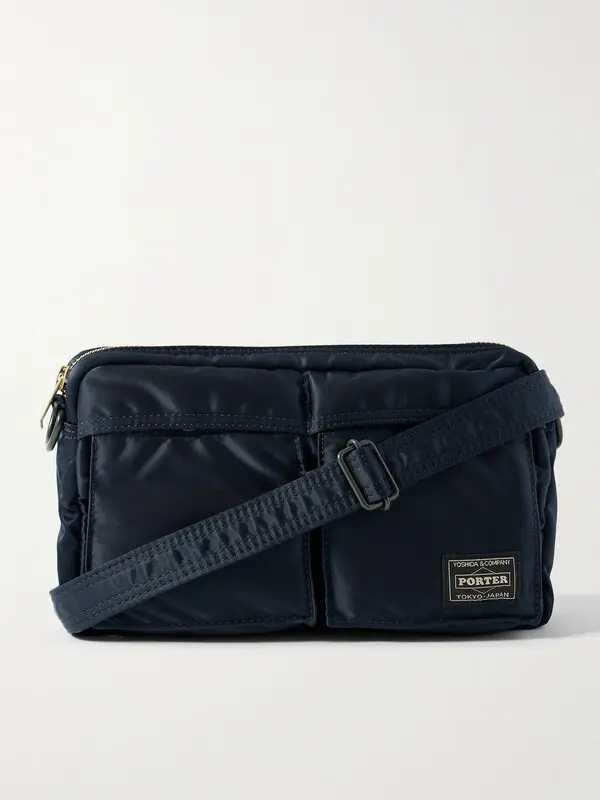 PORTER-YOSHIDA & CO Tanker Sling Nylon-twill Messenger Bag - Blue