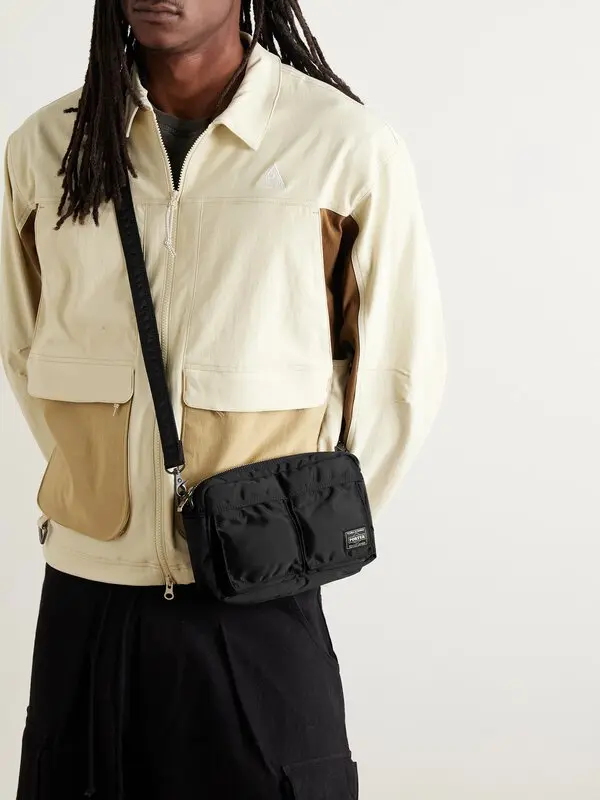 PORTER-YOSHIDA & CO Tanker Sling Nylon-twill Messenger Bag - Black