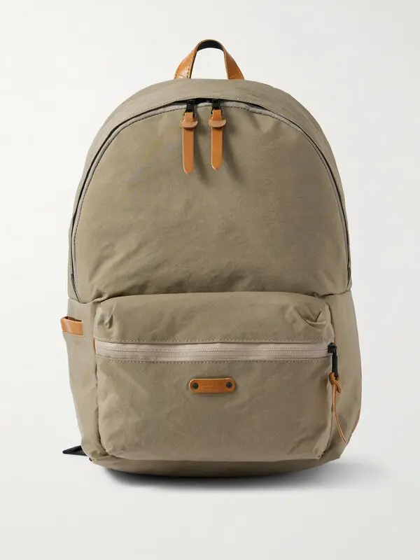 MASTER-PIECE CO Root Leather-trimmed Backpack - Brown