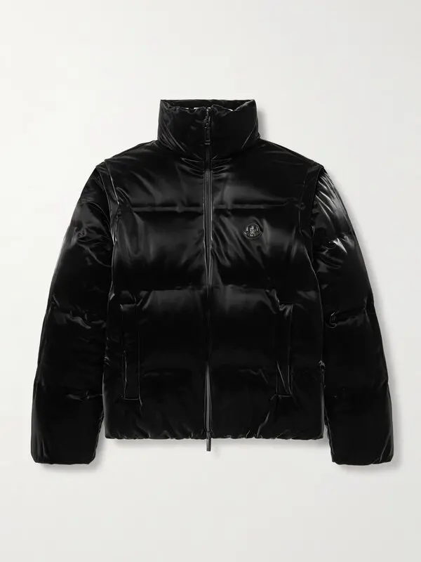 Moncler A$ap Rocky Logo-appliquéd Quilted Down Jacket - Black