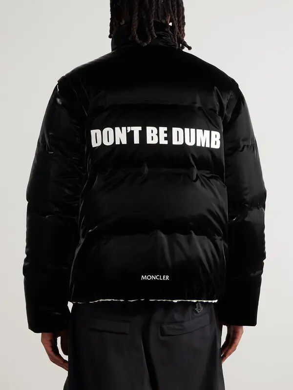 Moncler A$ap Rocky Logo-appliquéd Quilted Down Jacket