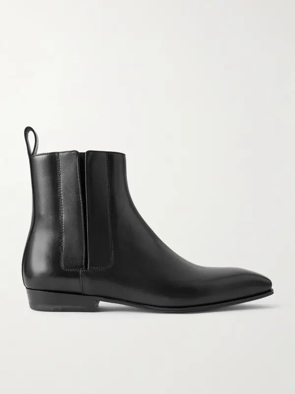 Manolo Blahnik Bruton 166 Leather Chelsea Boots