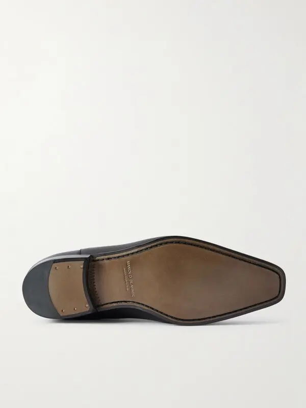 Manolo Blahnik Bruton 166 Leather Chelsea Boots