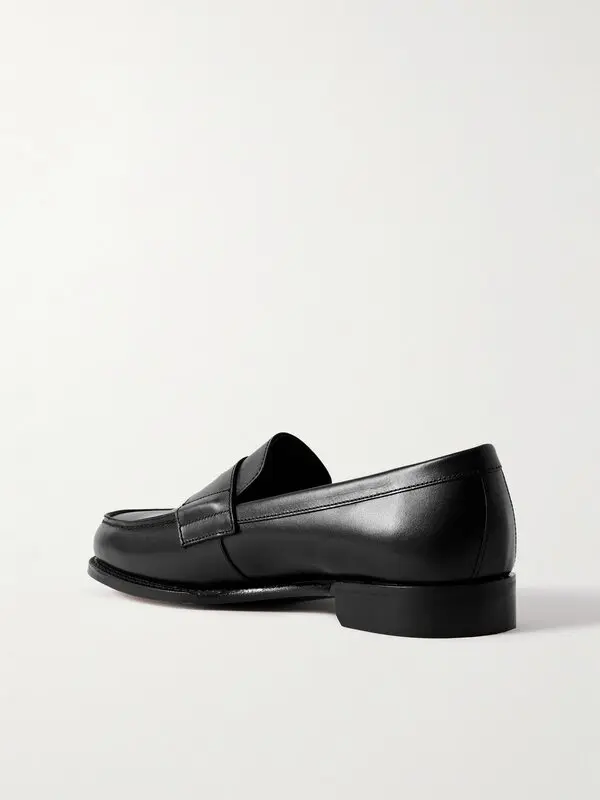 DRAKE'S Charles Leather Penny Loafers