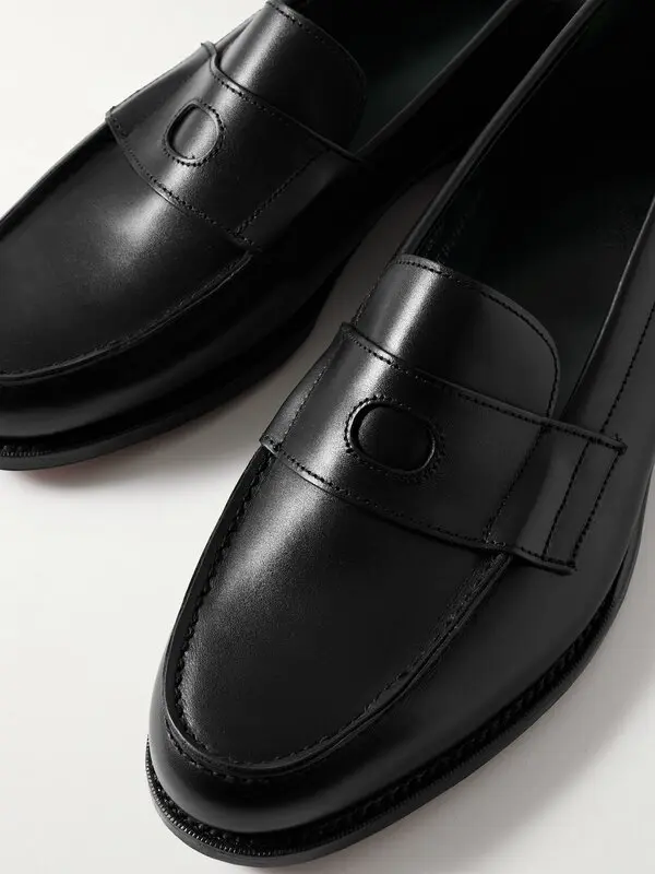 DRAKE'S Charles Leather Penny Loafers