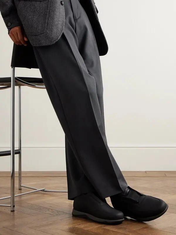 Berluti Chappée Leather Slip-on Desert Boots